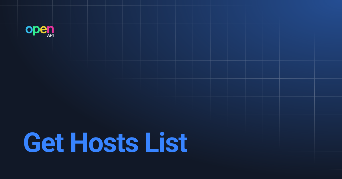 Get Hosts List | Old API