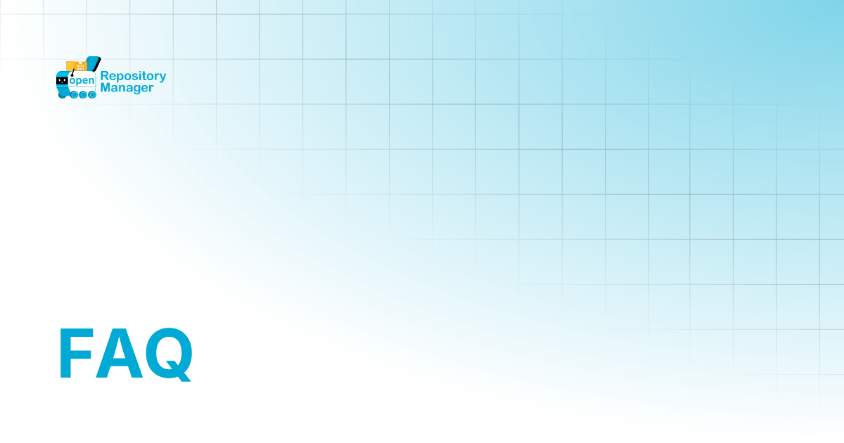 FAQ | Repository Manager
