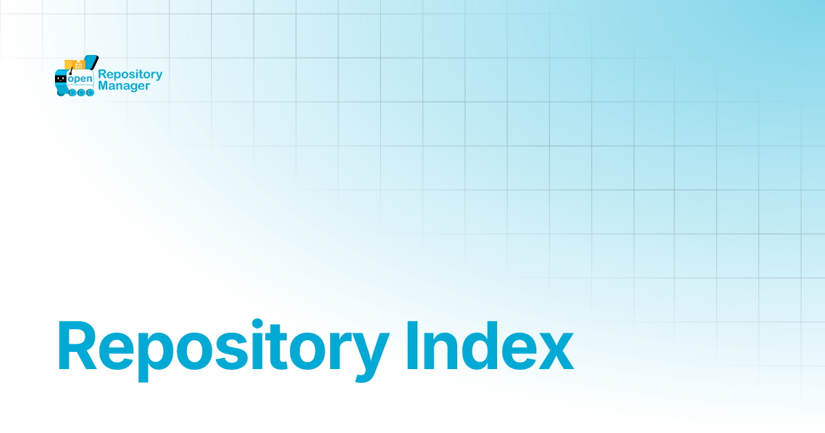 Repository Index | Repository Manager