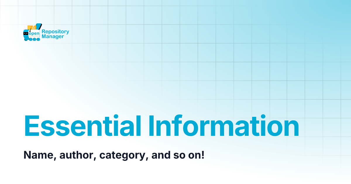 Essential Information | Repository Manager